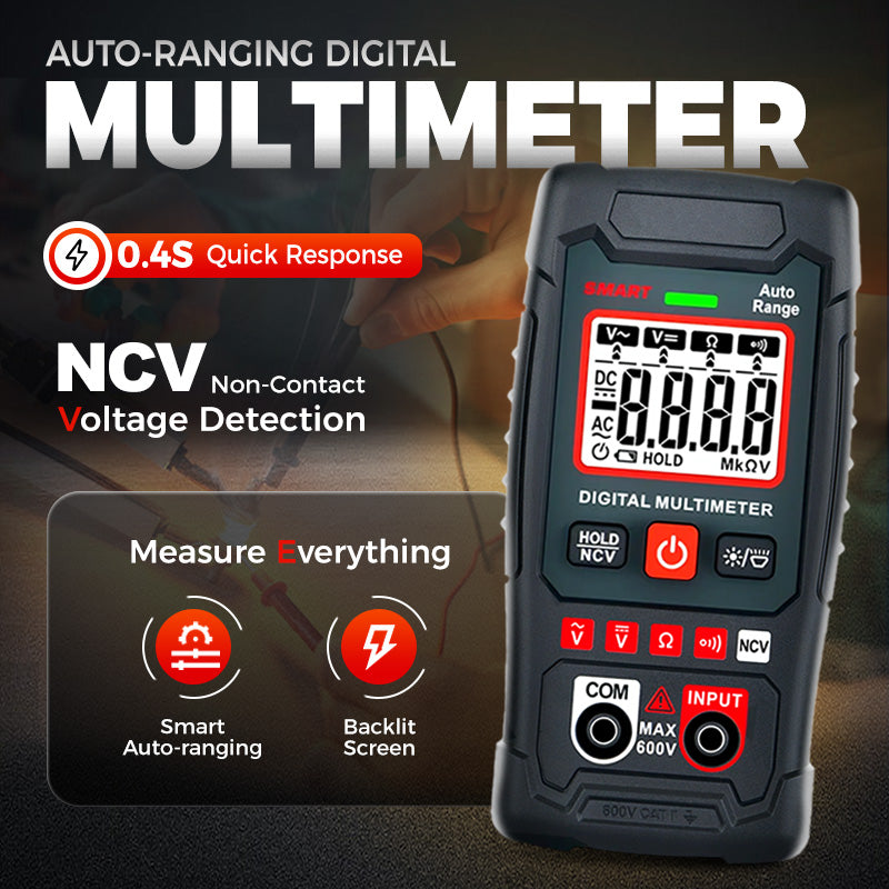 🔧⚡️ Smart Anti-Burn Multimeter! 4000-Count Auto-Ranging, Palm-Sized Ze ...