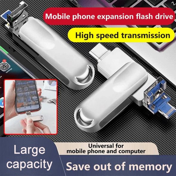 Multifunctional Large-capacity 4-in-1 Mobile Phone Expansion Flash Dri ...